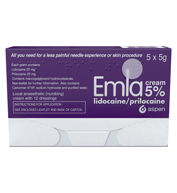 Emla 5% Cream 5g Cream - 12 Dressings - PillSorted
