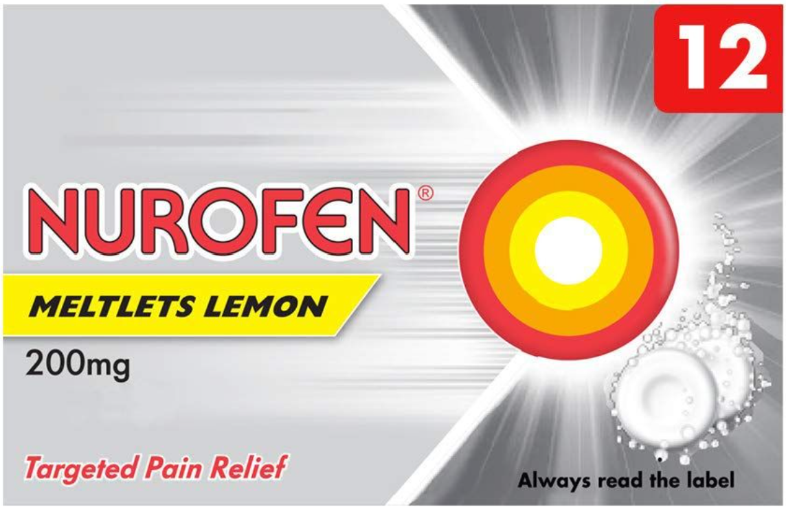 Nurofen Meltets Lemon Orodispersible - 12 Tablets - PillSorted