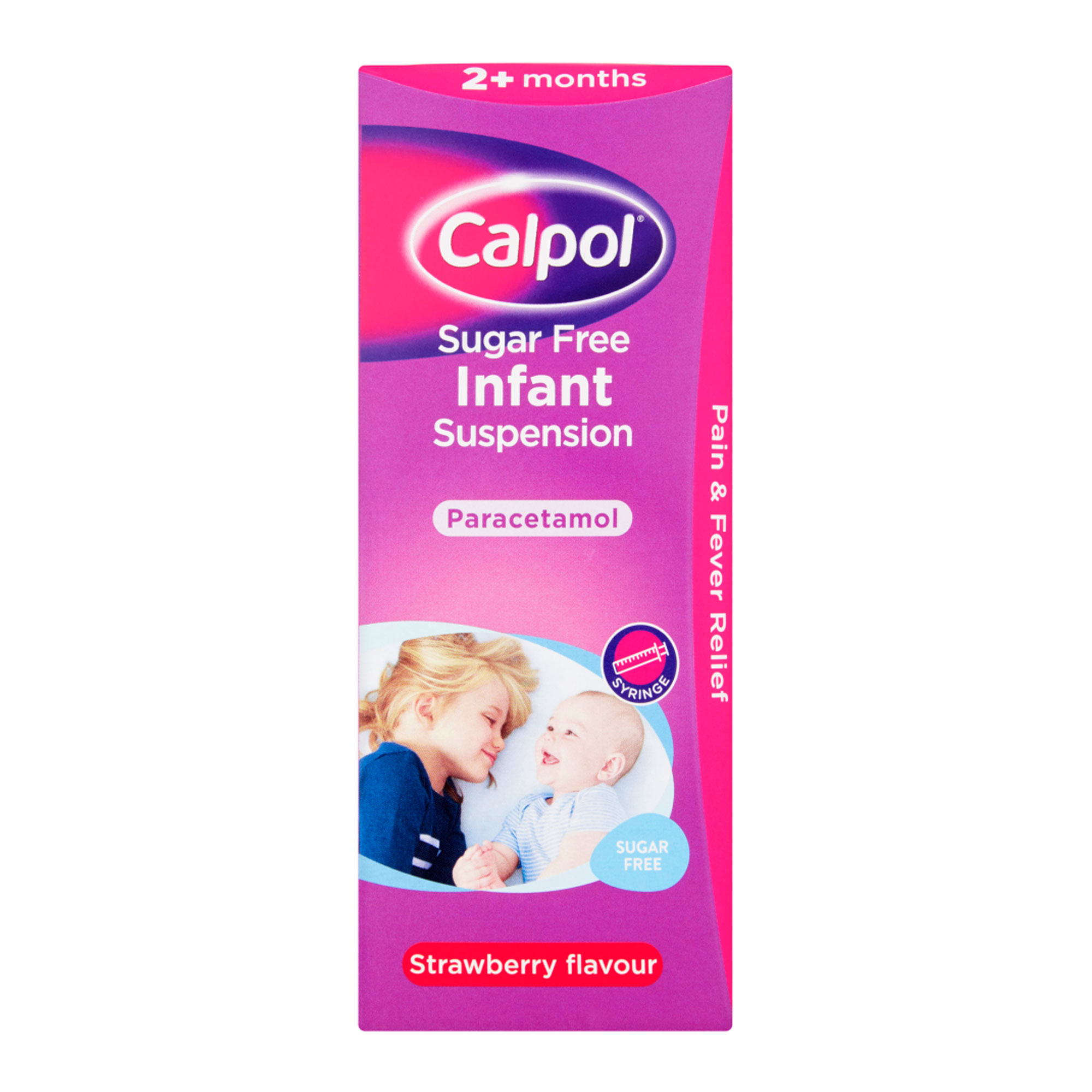 Calpol Infant Strawberry Sugar Free Suspension 200ml - PillSorted