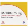 Aspirin 75mg Enteric Coated Gastro Resistant Tablets (56) - PillSorted