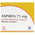 Aspirin 75mg Gastro-Resistant Tablets - 56 tablets - PillSorted