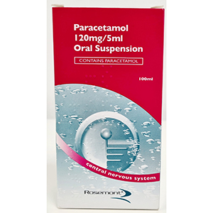 Paracetamol Oral Suspension 120mg/5ml - 100ml - PillSorted