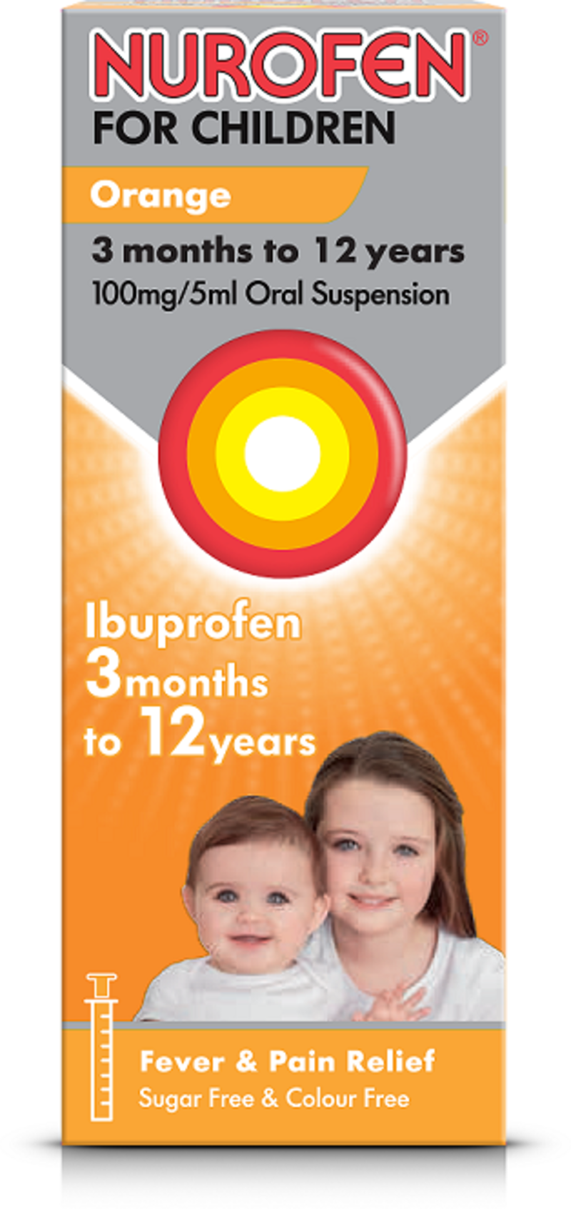 Nurofen for Children Orange 3 months to 12 years 100mg/5ml Oral ...